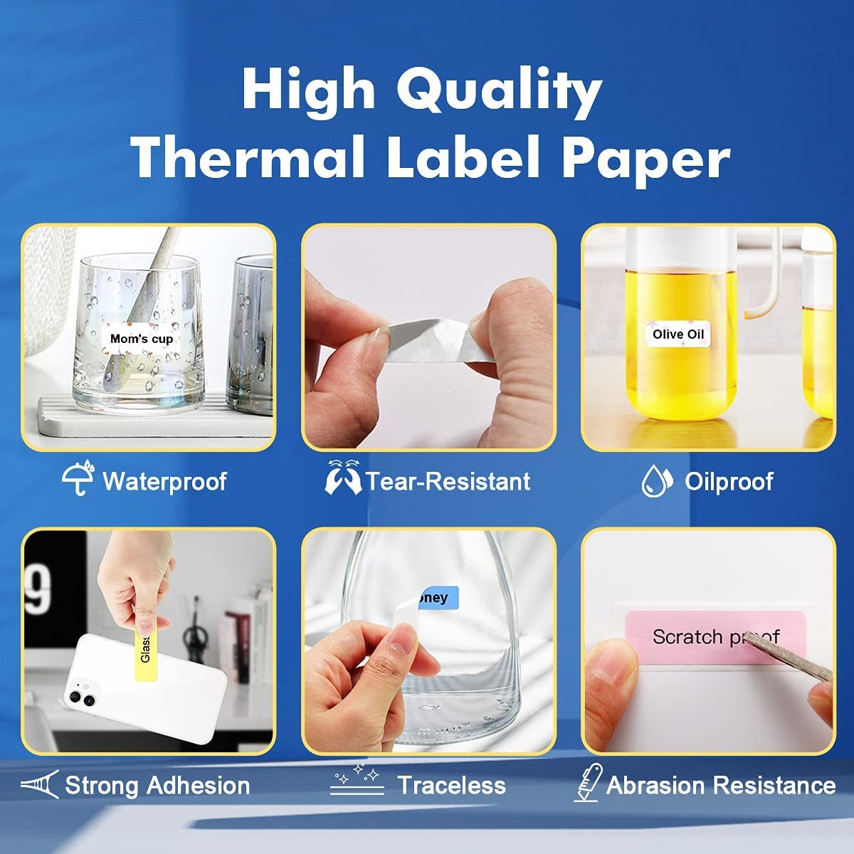 Waterproof Thermal Label Paper Label Paper Color Transparent Label ...